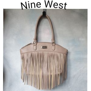 Nine West | Bags | Nine West Faux Leather Shoulder Western Fringe ...